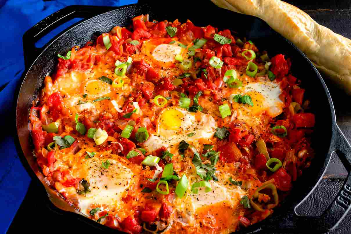 Turkish Menemen (Scrambled Eggs With Tomatoes & Peppers) - Recipes Food
