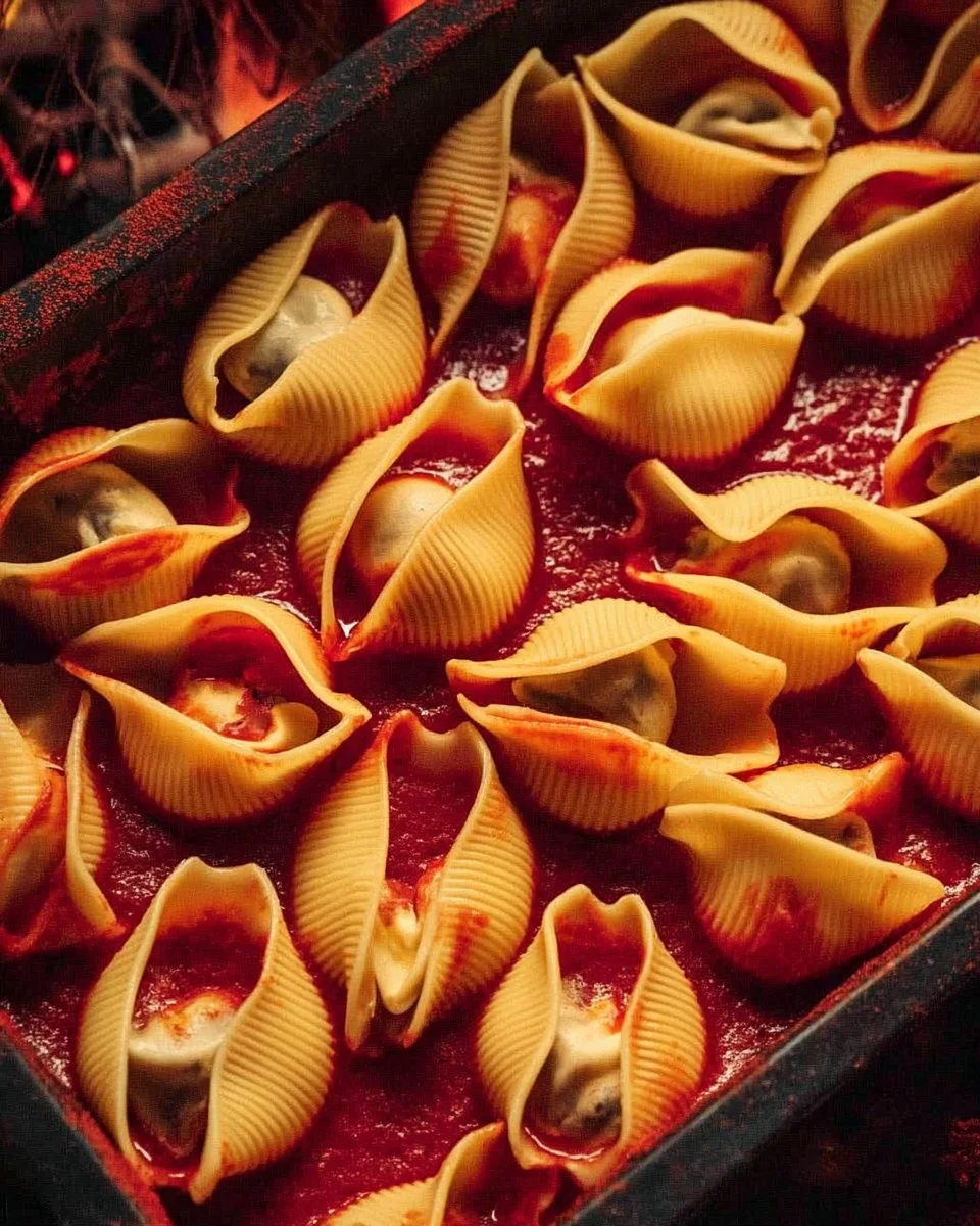 Zombie Guts Stuffed Shells